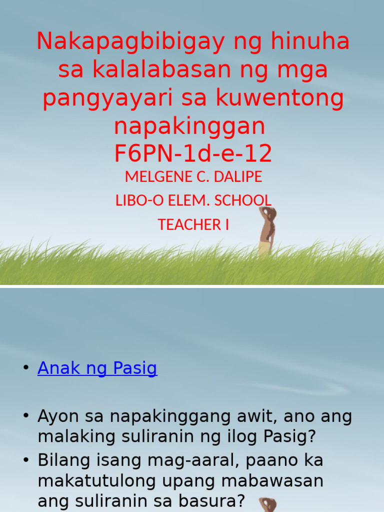 Grade 6 PPT Filipino Q1 W4 Day 1 | PDF