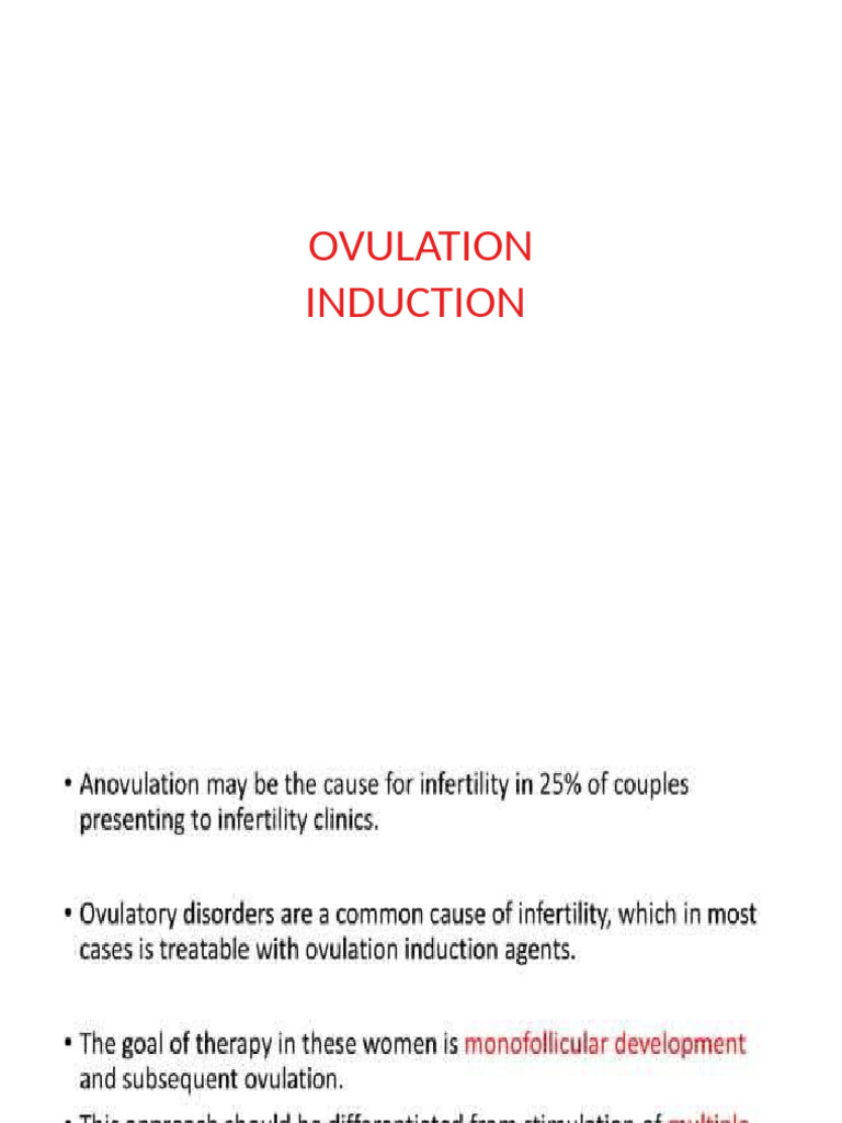 Induction of Ovulation | PDF