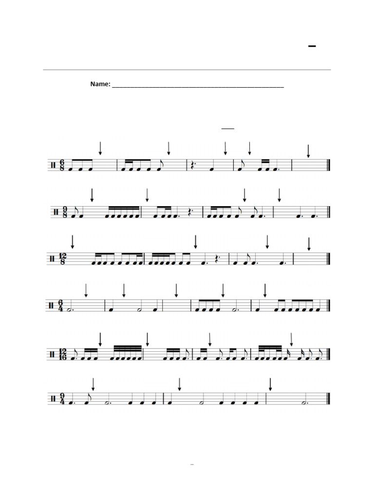 Compound Meter Exercises PDF | PDF