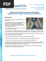 Manual de Calha Parshall: Instalação e Operação | PDF | Materiais de ...