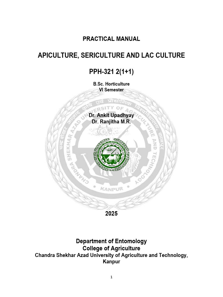 PPH 321 Apiculture Sericulture and Lac Culture Final 1 | PDF | Beekeeping | Grafting