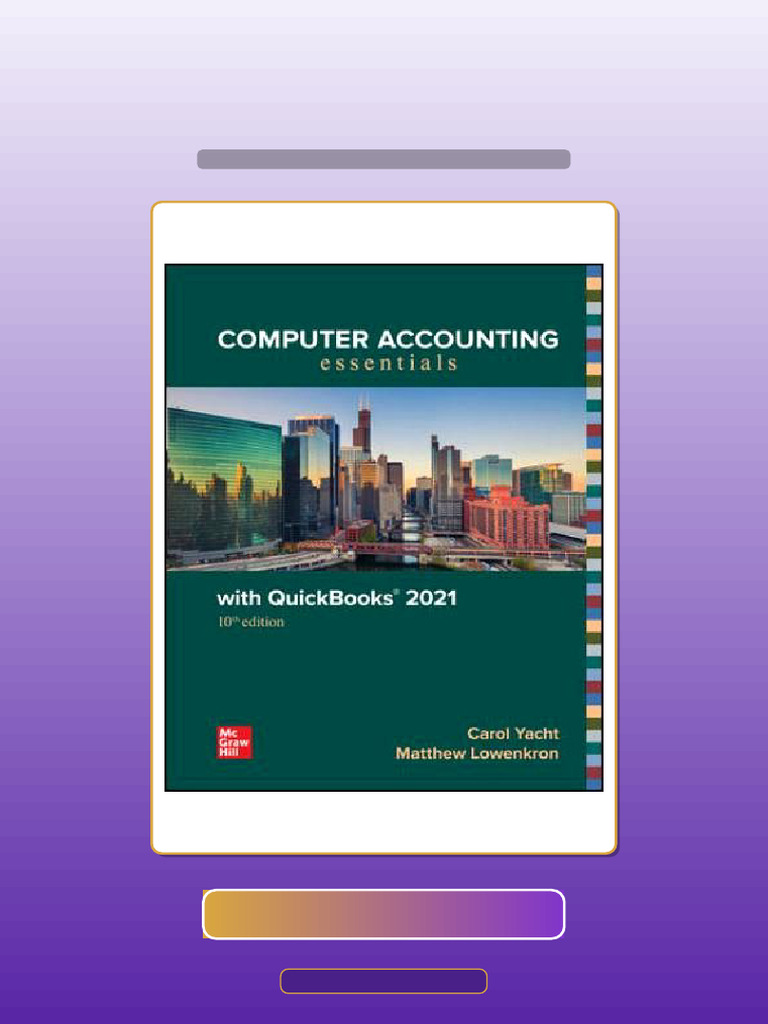 Computer Accounting Essentials With QuickBooks 2021 10th Edition Yacht HQ File Fast Access | PDF ...