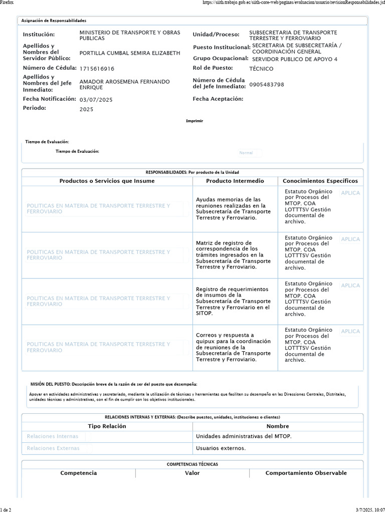 Revisionresponsabilidades JSF | PDF | Comportamiento
