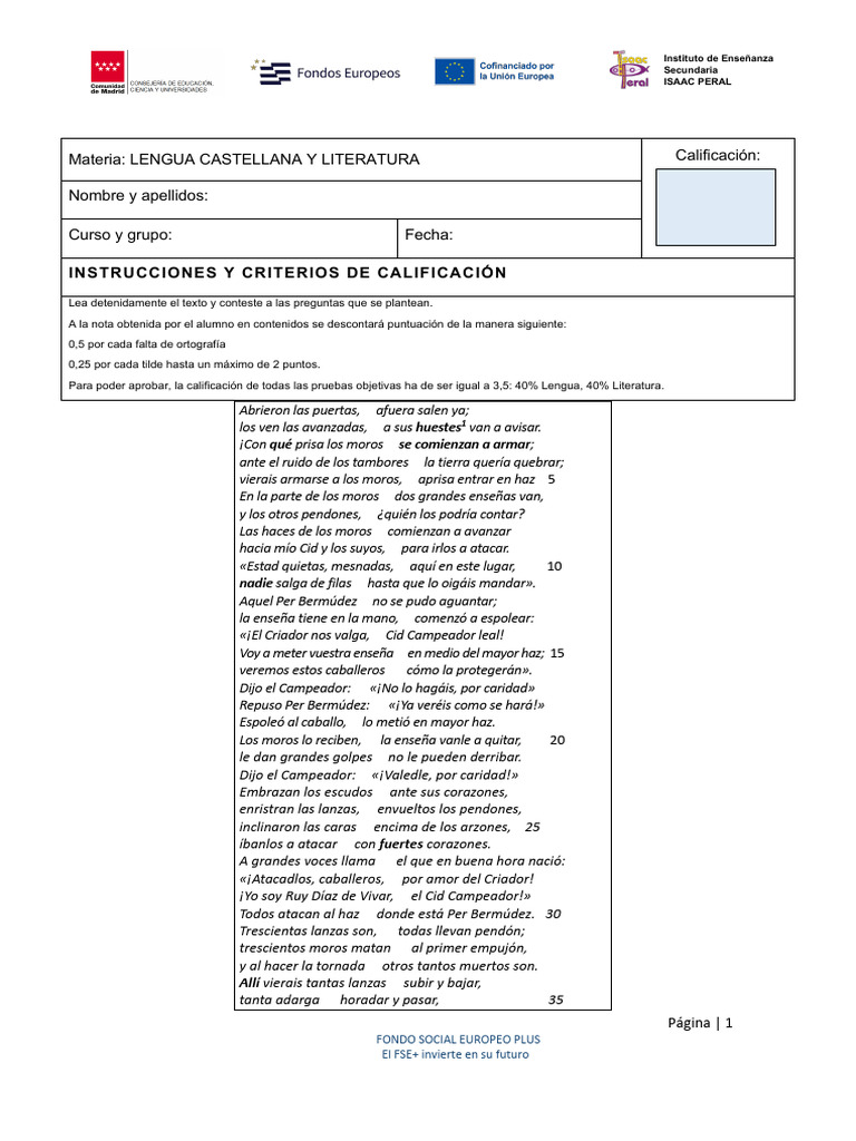 Modelo B 1 1ev 1bach | PDF