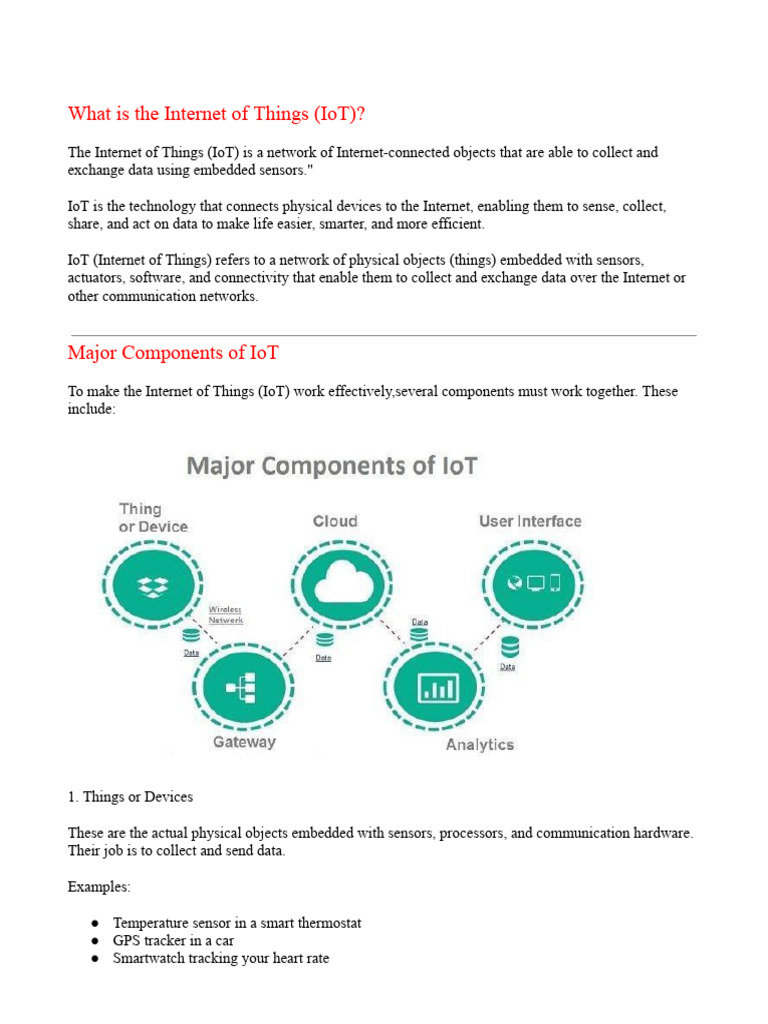 Final Unit I - Fundamentals of IOT | PDF | Internet Of Things | Smartphone