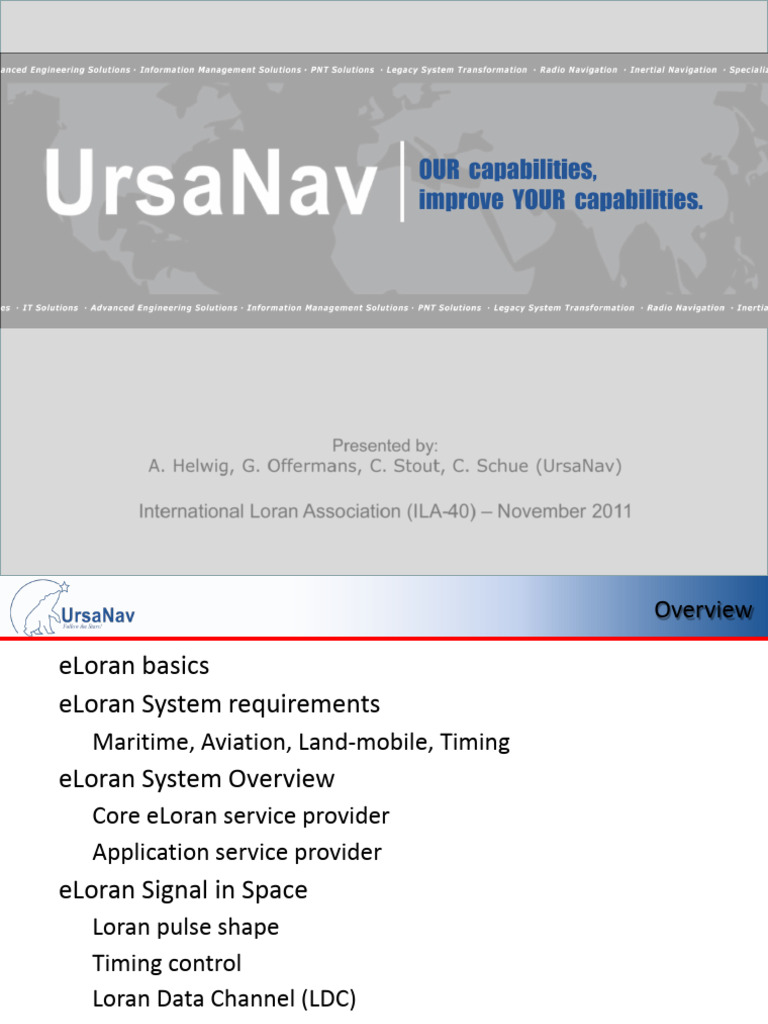 eLoran System Overview and Applications | PDF | Radio | Computer ...