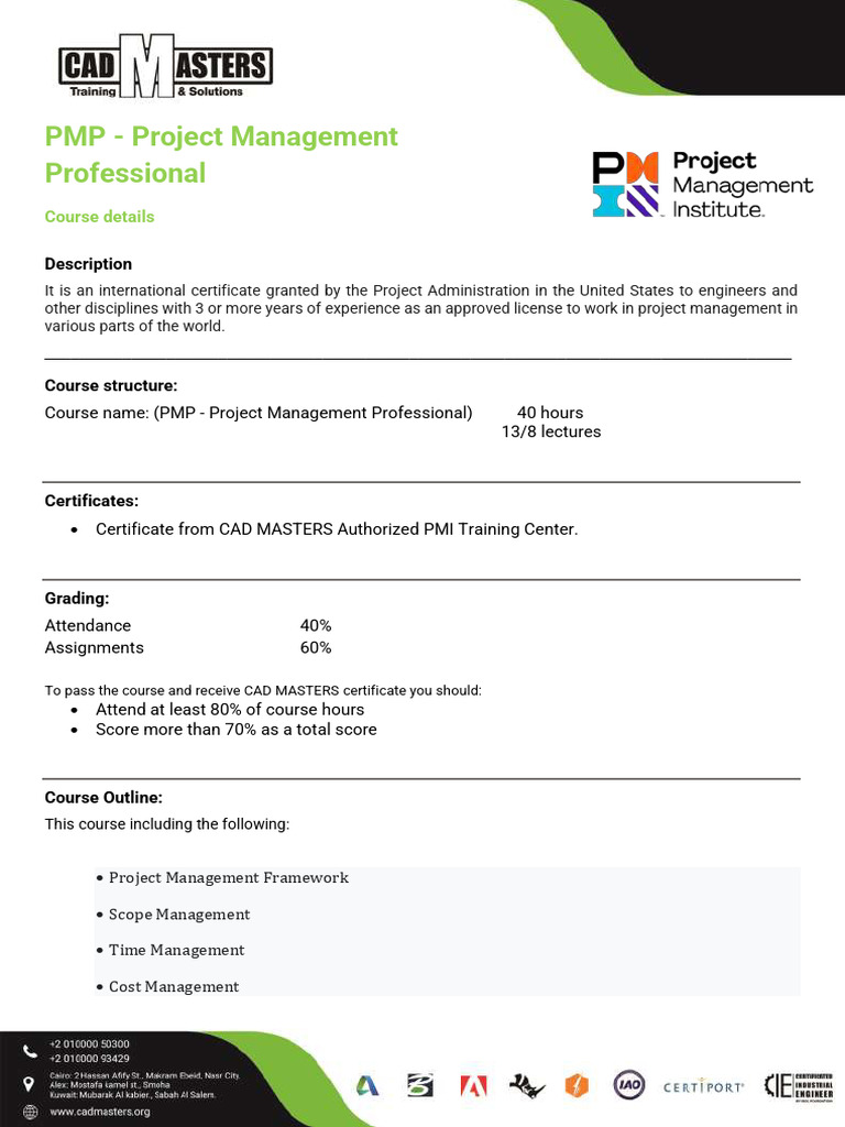 PMP - Project Management Professional | PDF