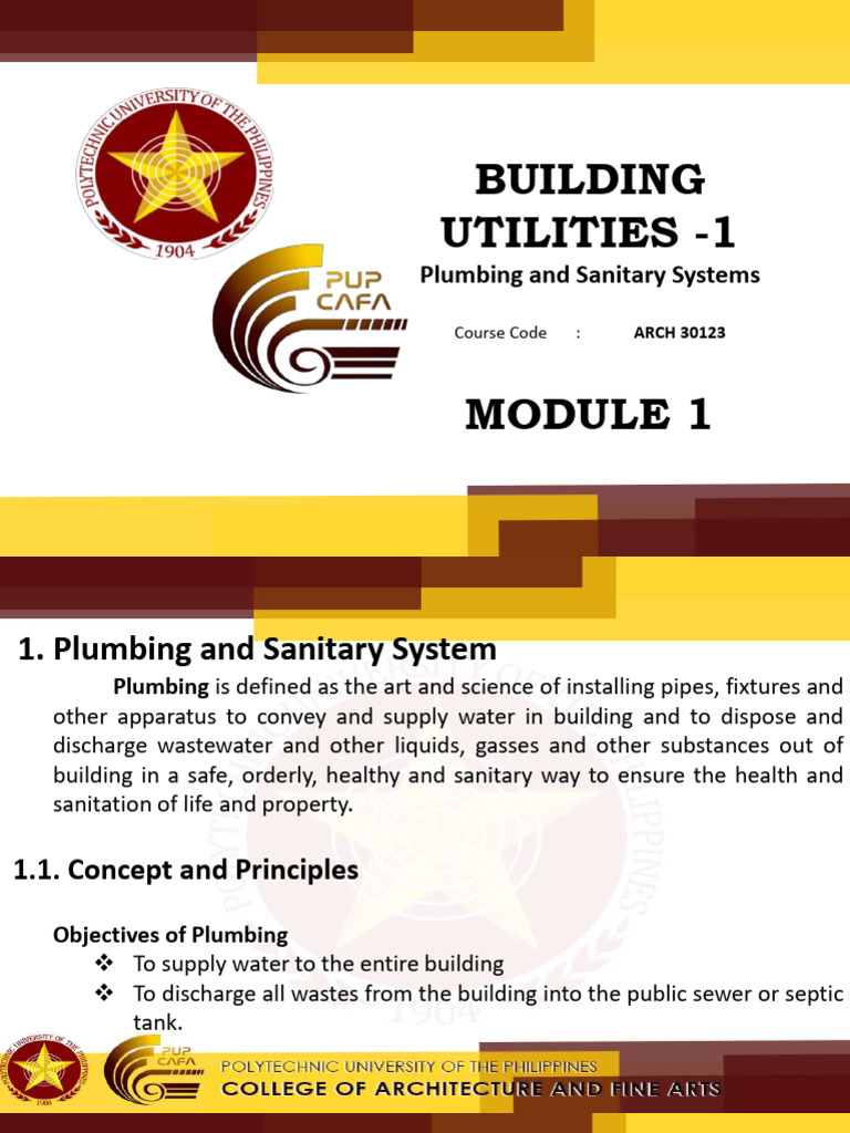 Bu - Lesson 1 | PDF | Sanitary Sewer | Plumbing