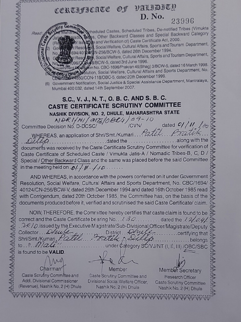 Caste Validity | PDF