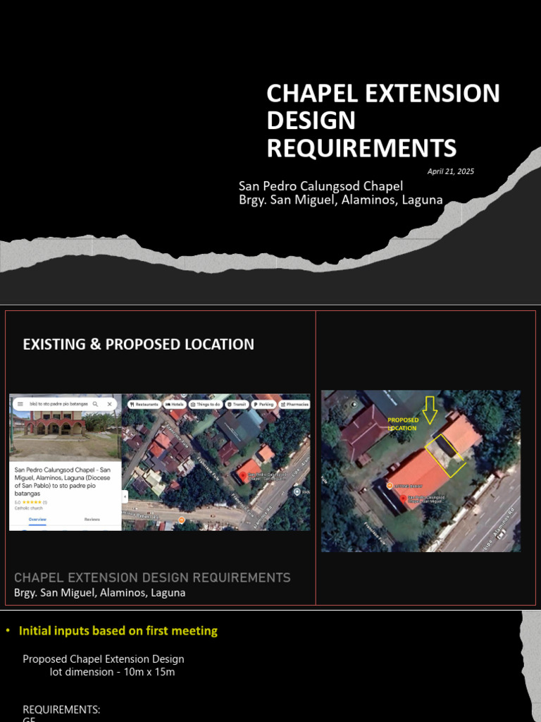 Chapel Extension Design for San Pedro | PDF