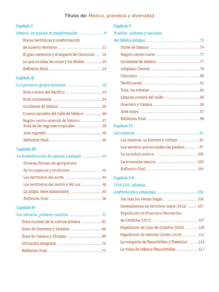 Títulos de México, Grandeza y Diversidad | PDF