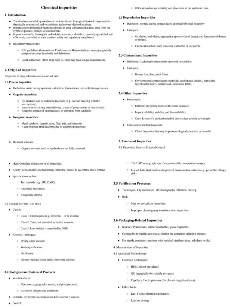 Chemical Impurities | PDF