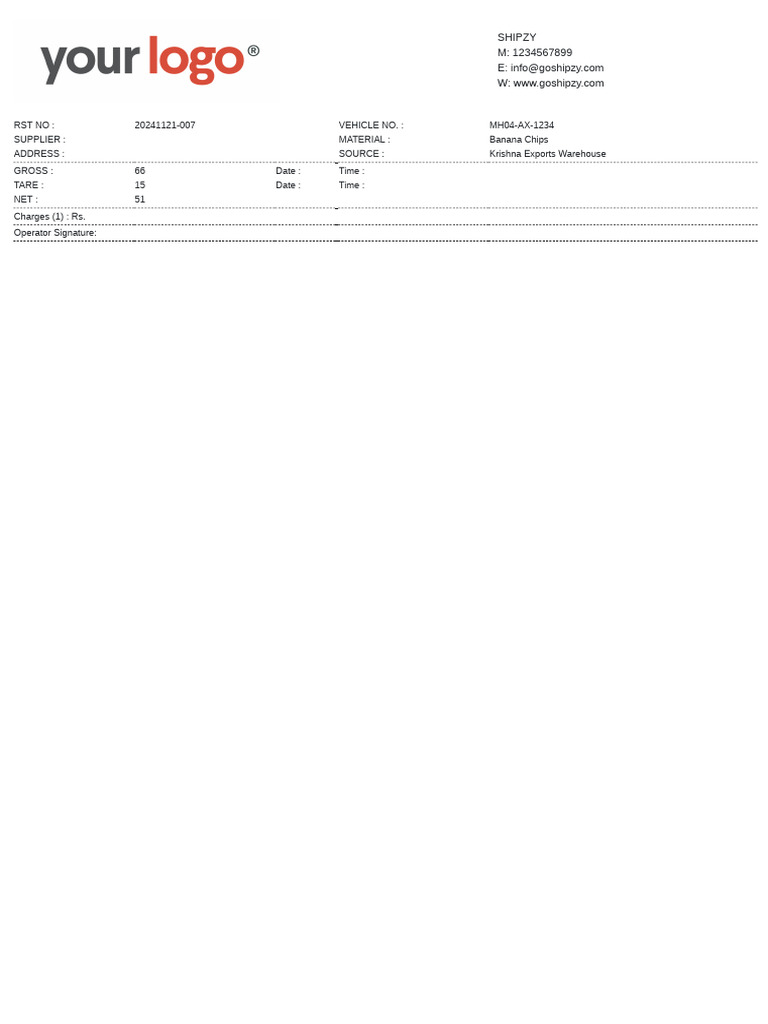 Weighment Slip | PDF