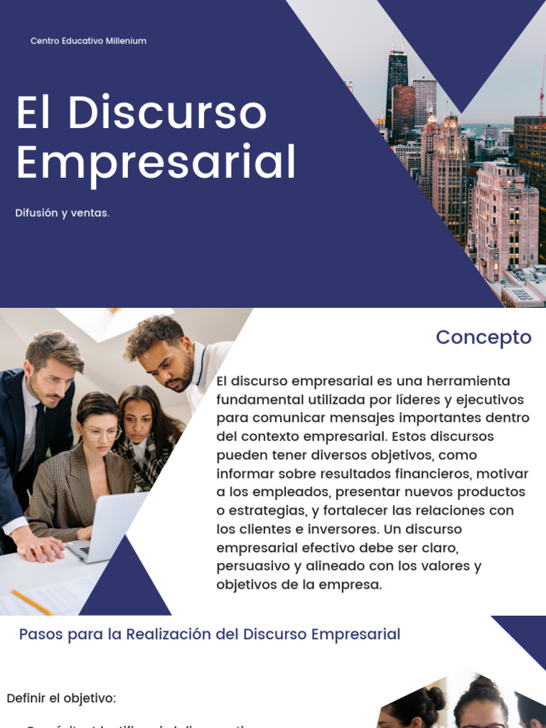 Discurso Empresarial | PDF | Hablar en público | Business