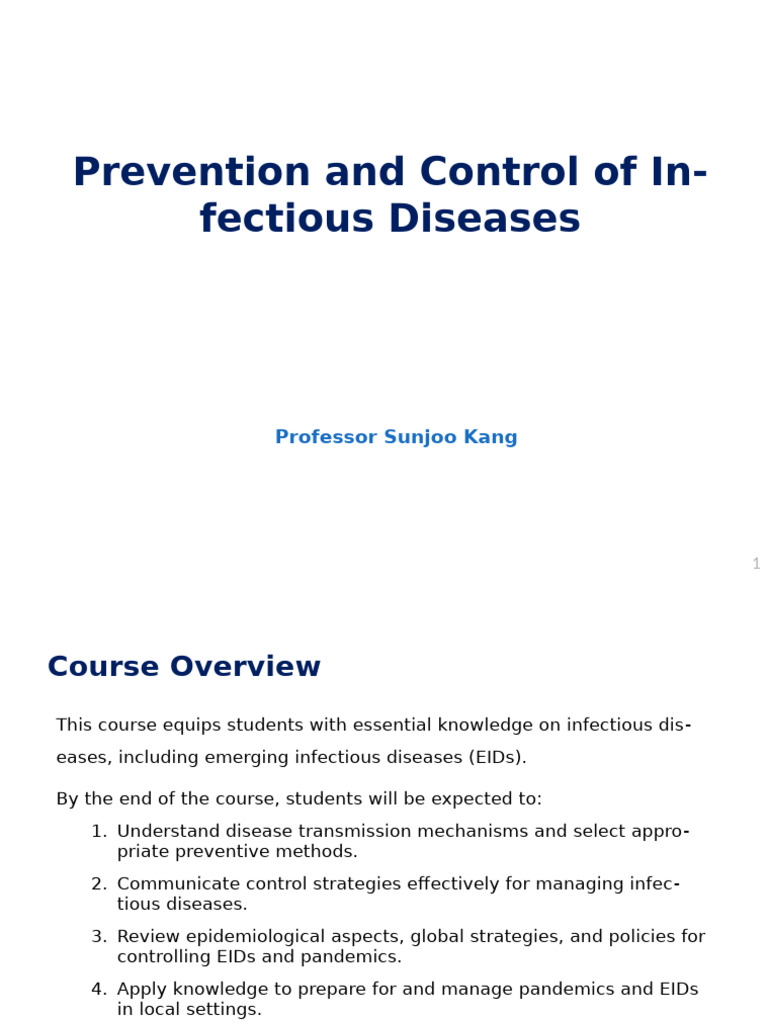Infectious Disease Control Course Overview | PDF | Health Sciences ...