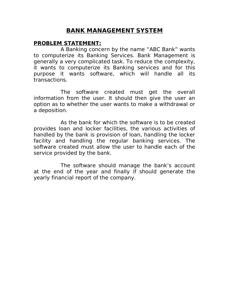 Bank Management System-Shital | PDF | Databases | Debits And Credits