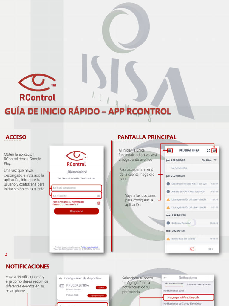 Guía RControl: Inicio Rápido App | PDF | Aplicación movil | Informática