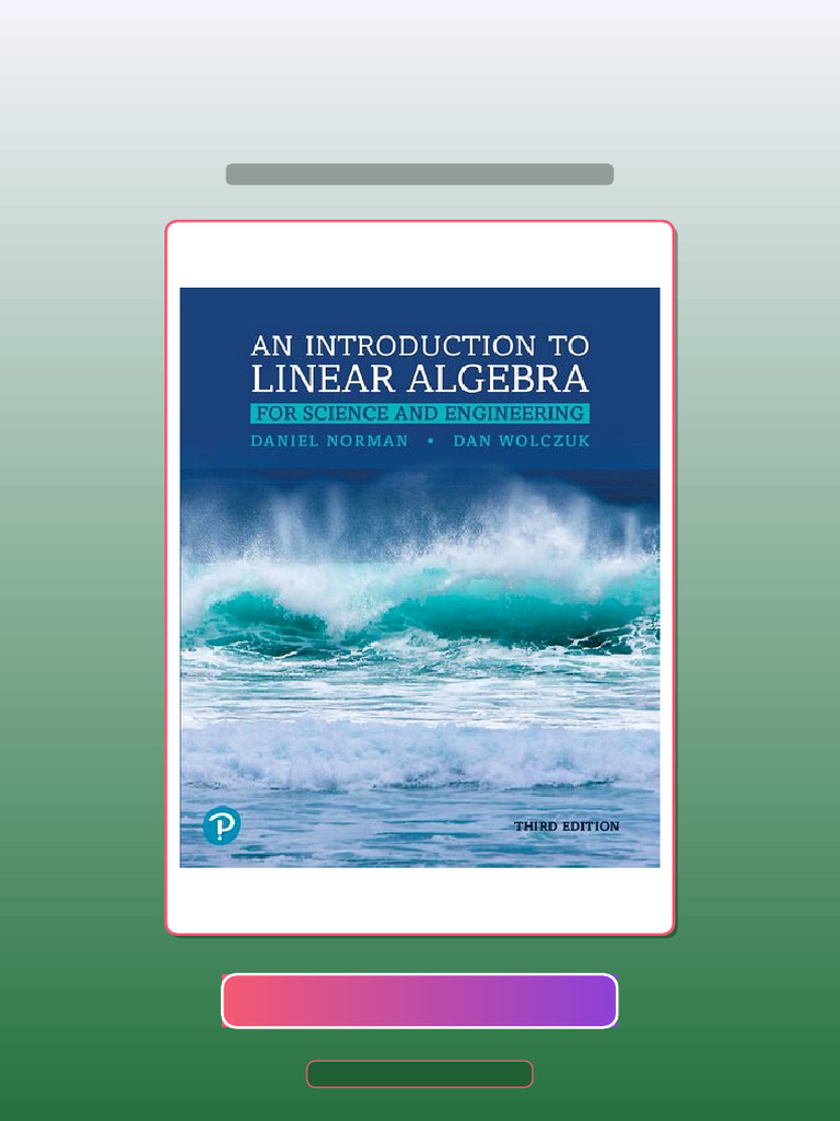 Introduction To Linear Algebra For Science and Engineering 3rd Edition ...