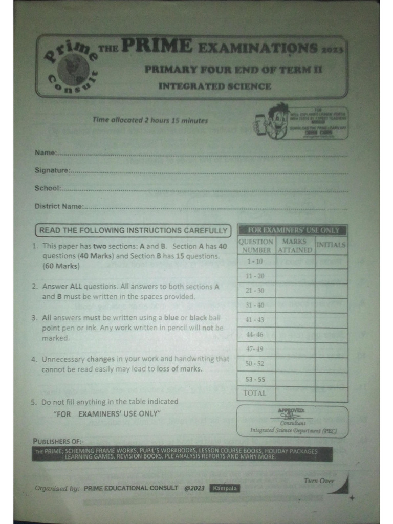 P4 Prime Eot 2 Science | PDF