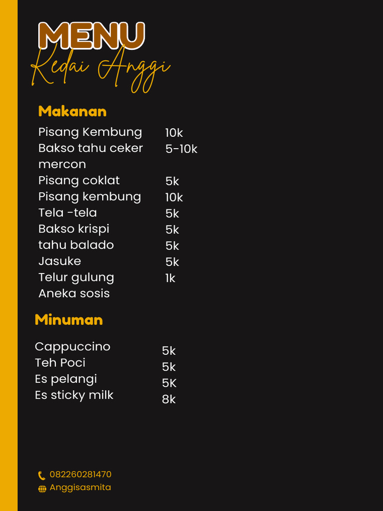 Hitam Kuning Elegan Menu Kedai Mie Dan Camilan - 20241228 - 003305 ...