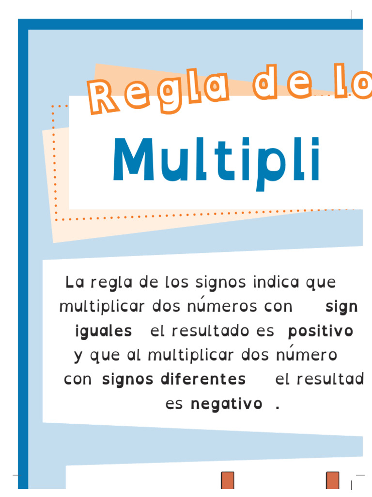 CL M 1732125543 Poster Regla de Los Signos - Ver - 3 - Dyslexic | PDF