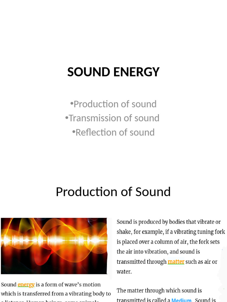 Sound Energy | PDF