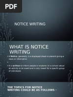 Notice Writing For Class 7 | PDF