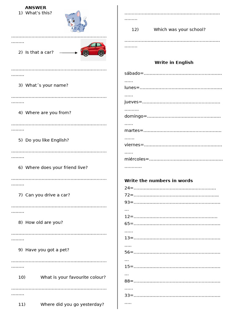 Personal Questions | PDF
