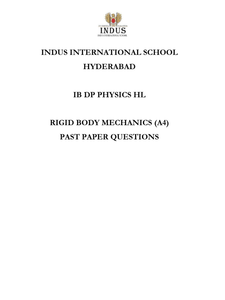 A4 Rigid Body Mechanics - Updated | PDF | Rotation Around A Fixed Axis ...