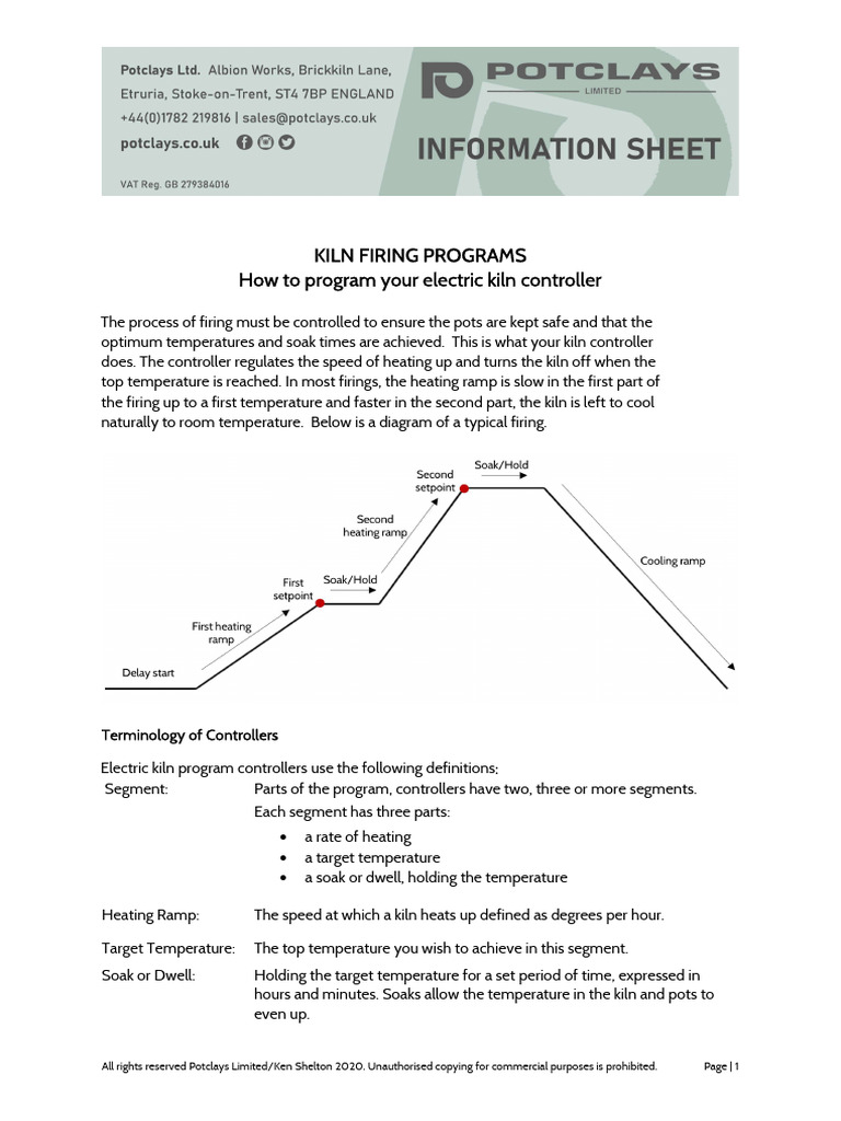 Kiln Programming Your Kiln Pdf Pottery Thermocouple