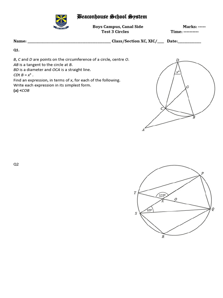Test 3 Circles | PDF