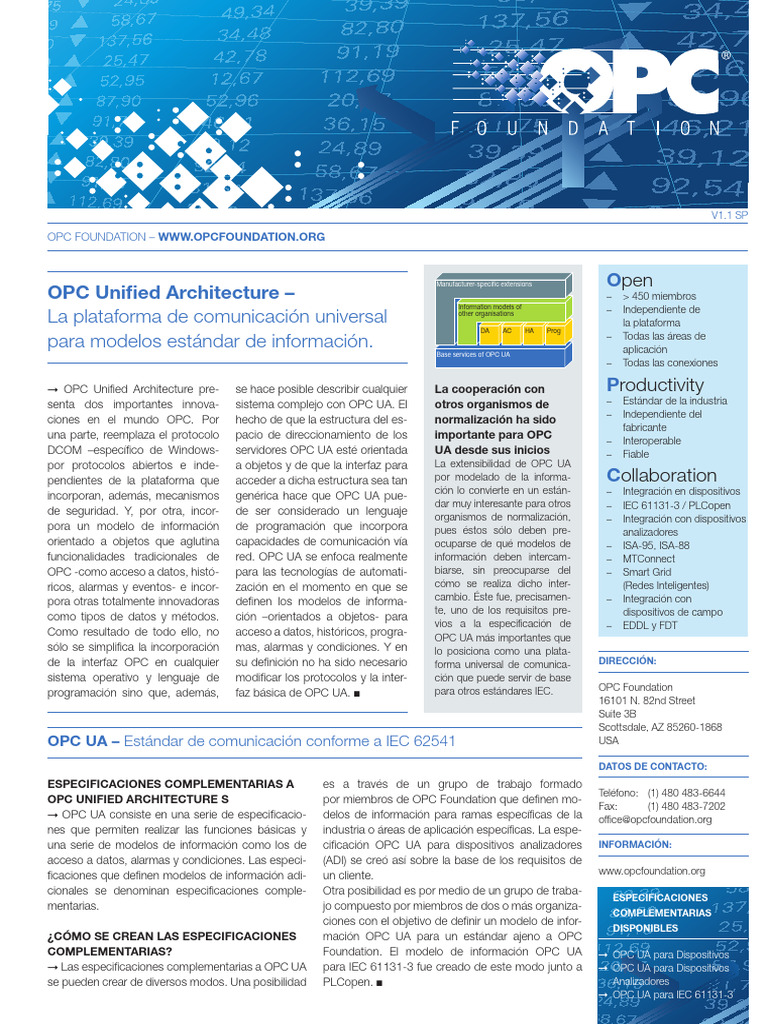 Introducción a OPC UA y sus Especificaciones | PDF | Ciencias de la ...