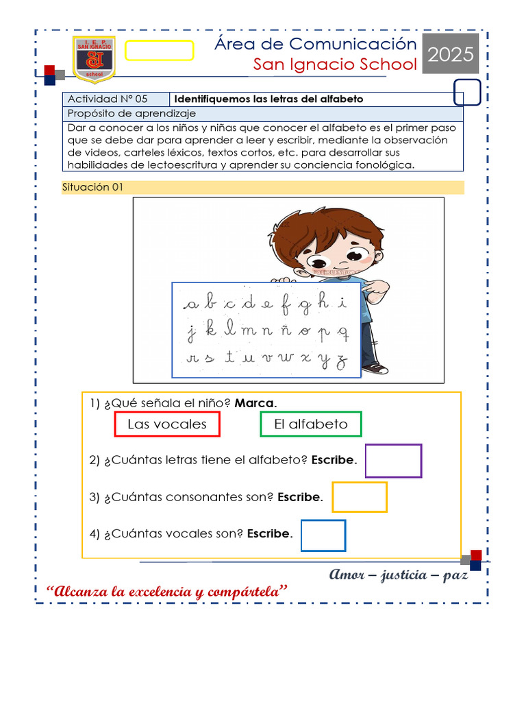 Ficha Comu Sem 02 El Alfabeto | PDF | Alfabeto | Notación