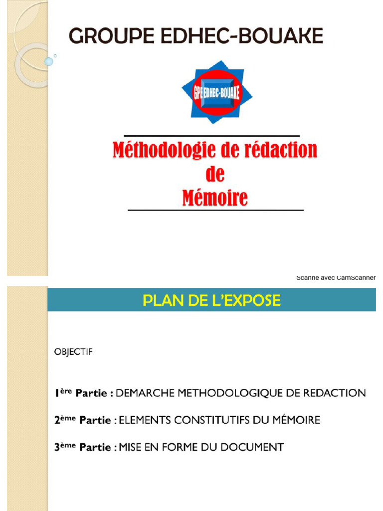 Methodologie de Redaction de Memoire | PDF