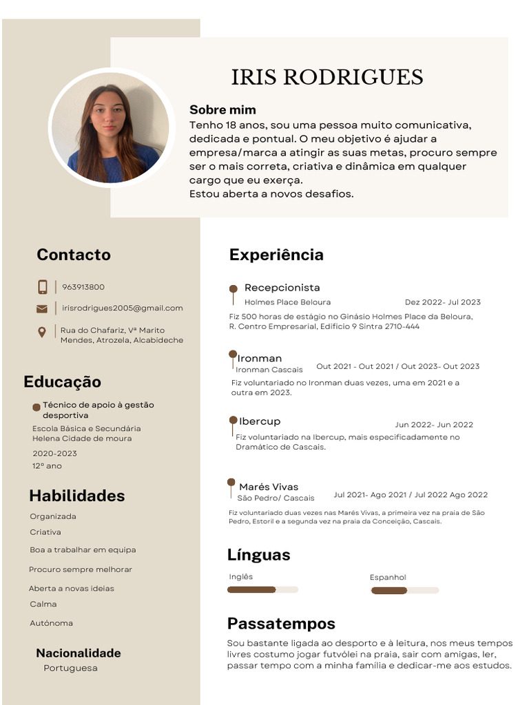 White and Beige Minimalist Graphic Designer Professional CV Resume | PDF