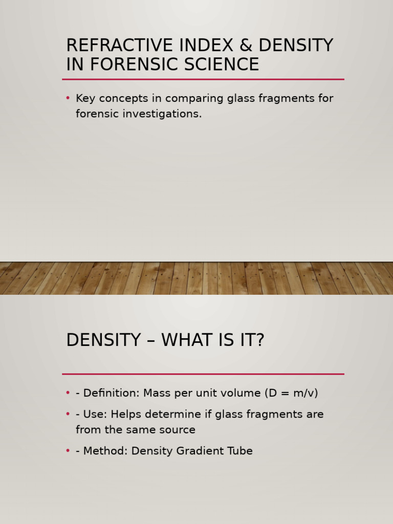 Refractive Index and Density | PDF | Refractive Index | Density