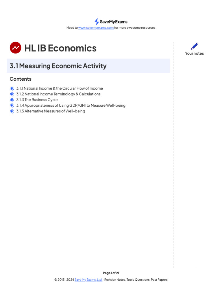 Economic Activity Measurement Methods | PDF | Cost Of Living | Gross ...