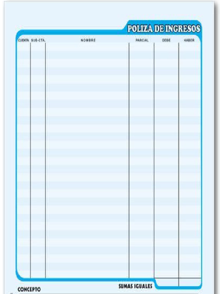 Póliza de Ingreso | PDF
