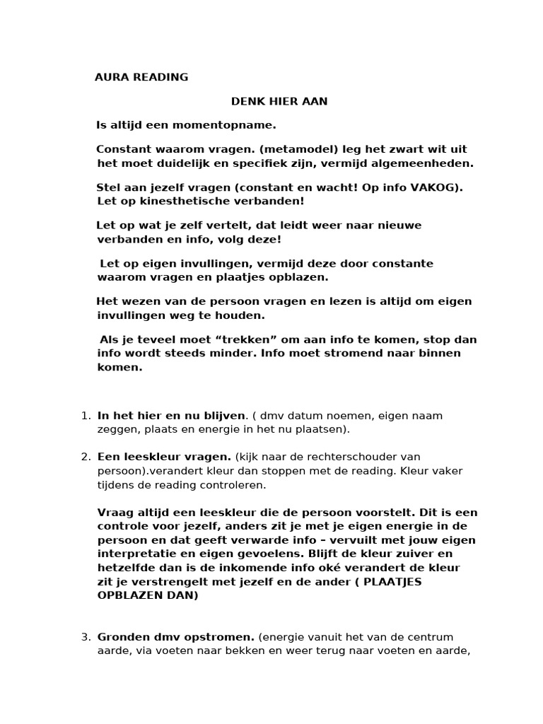 Aura Reading Vera | PDF