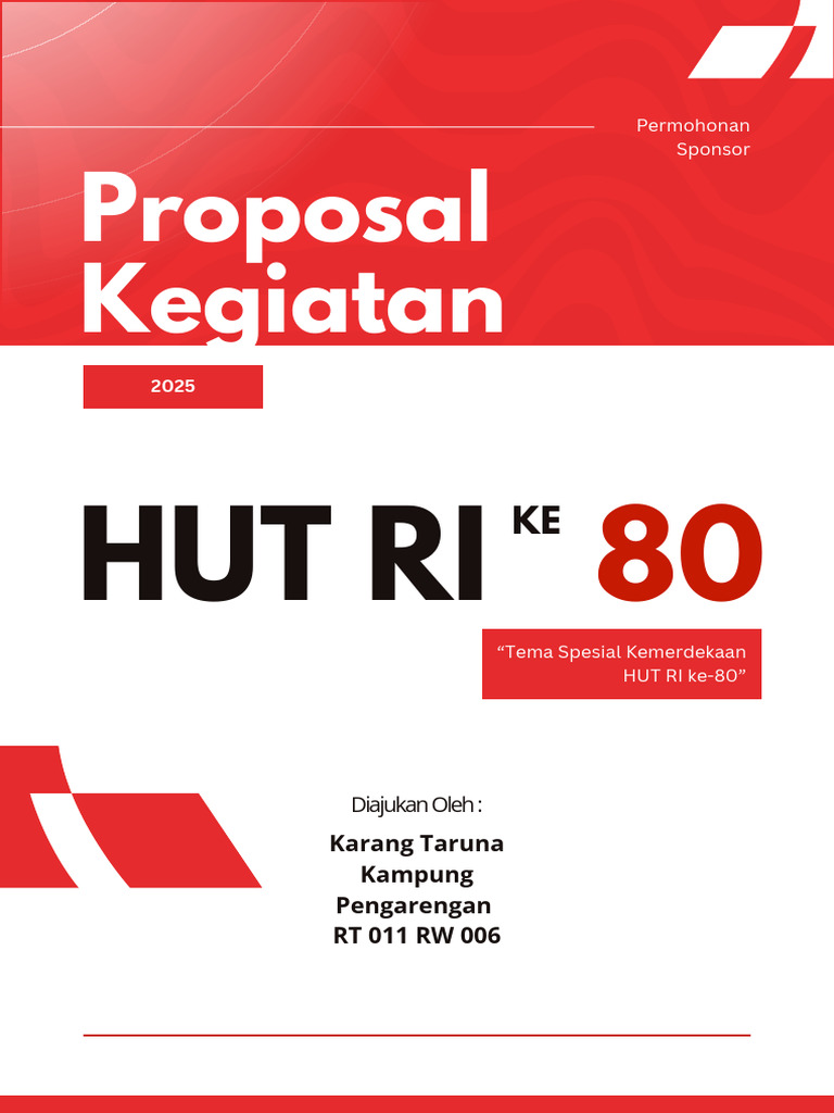 Permohonan Sponsor HUT RI ke-80 2025 | PDF