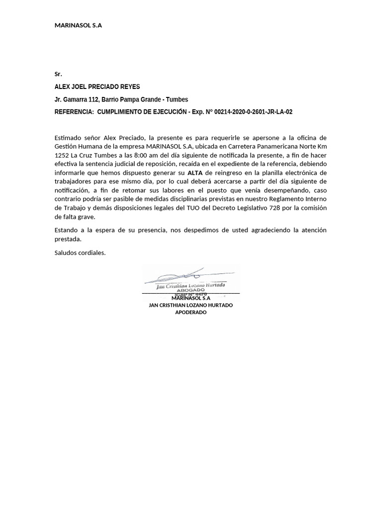 Cumplimiento de Ejecución en Shahuindo | PDF