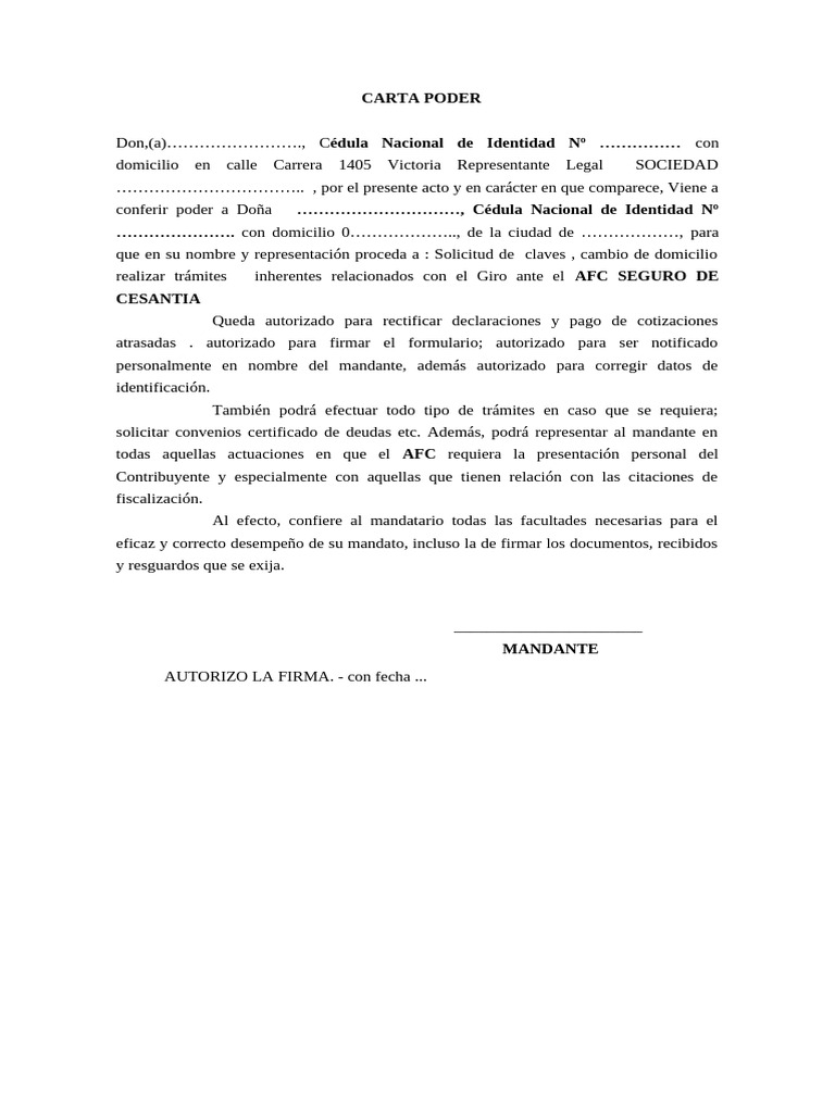 Modelo Poder Afc | PDF