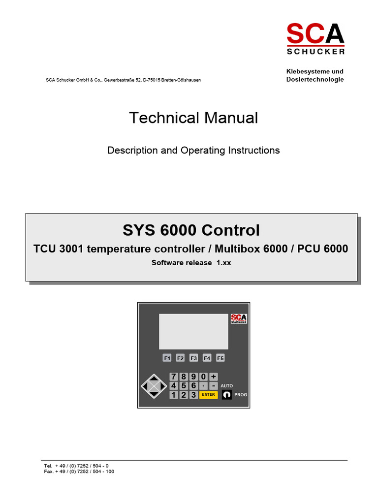 SYS 6000 Control Manual and Safety Guide | PDF | Power Supply ...