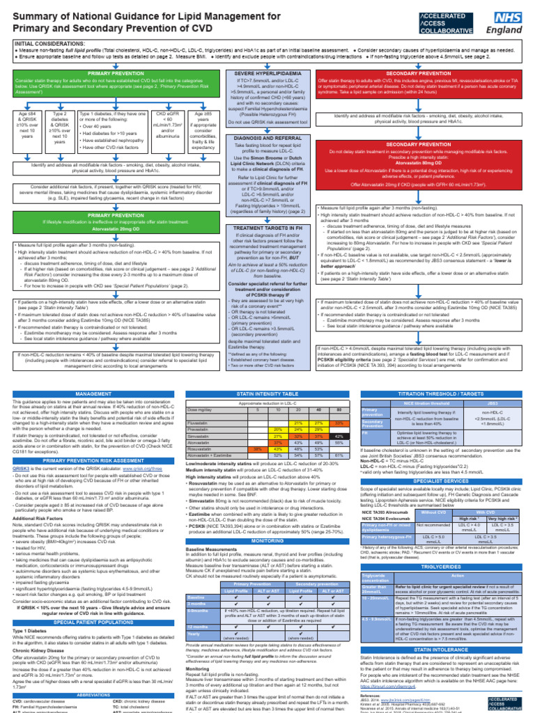 Lipid Management Pathway Guidance | PDF | Statin | Cardiovascular Diseases