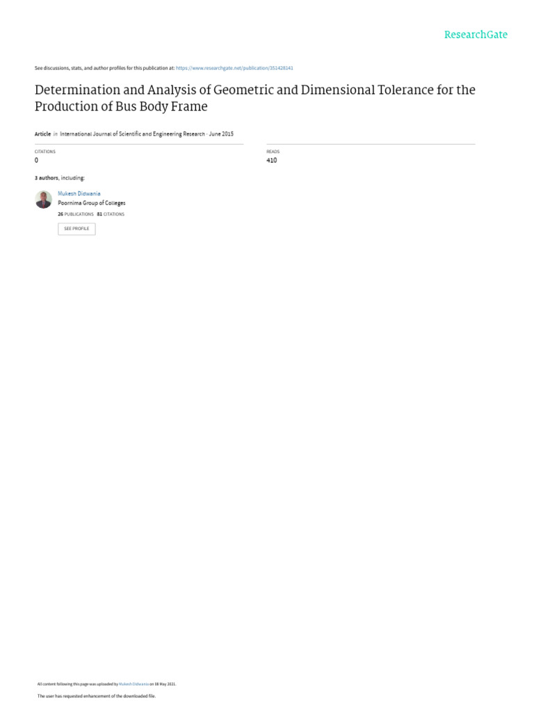 10.IJSER Determination and Analysis of Geometric and Dimensional ...