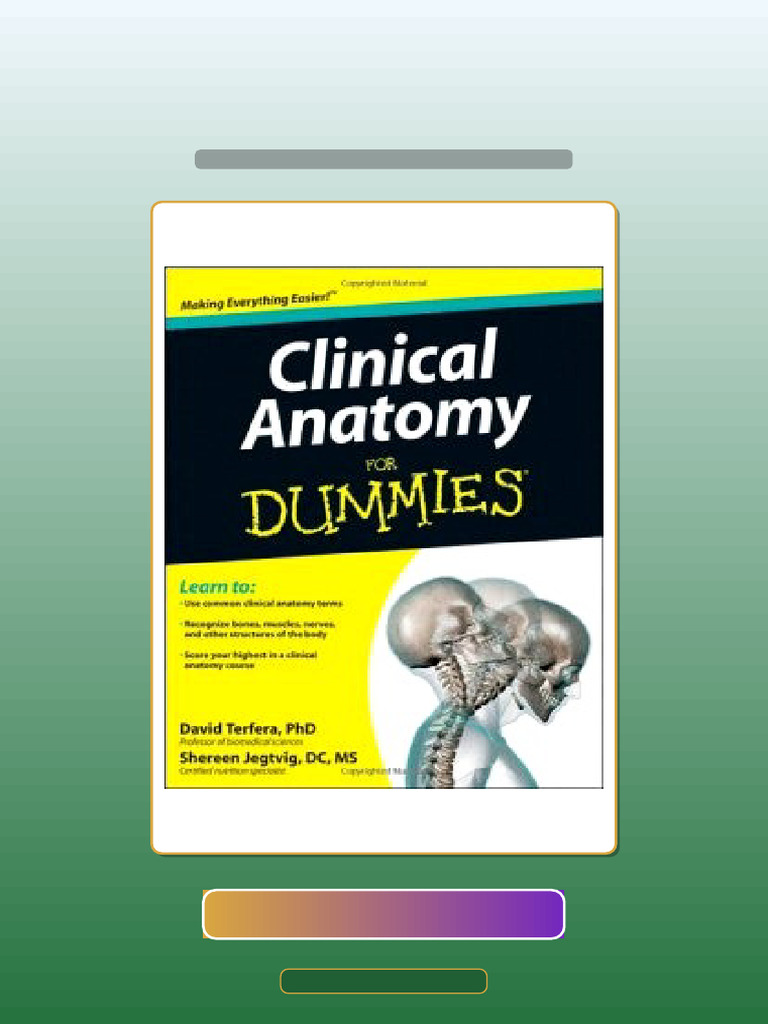 Clinical Anatomy For Dummies Download Instantly | PDF | Multiple Choice
