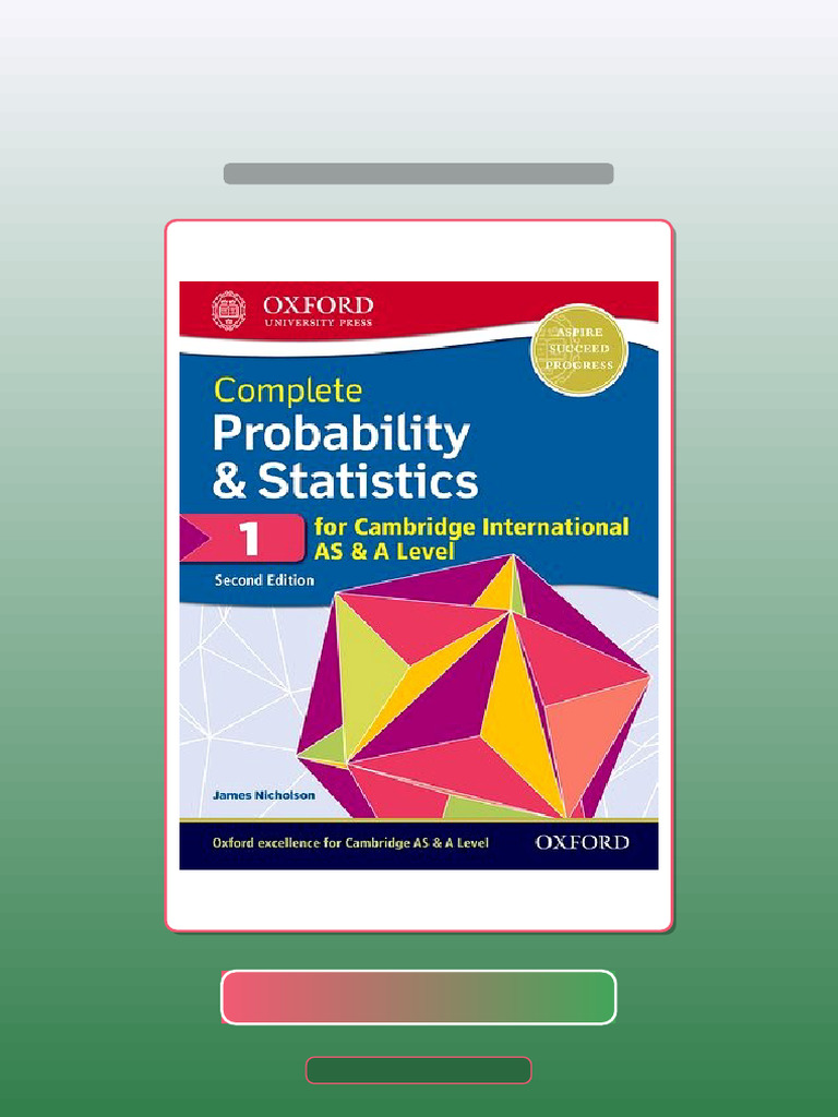 Complete Probability Statistics For Cambridge International As A Level ...