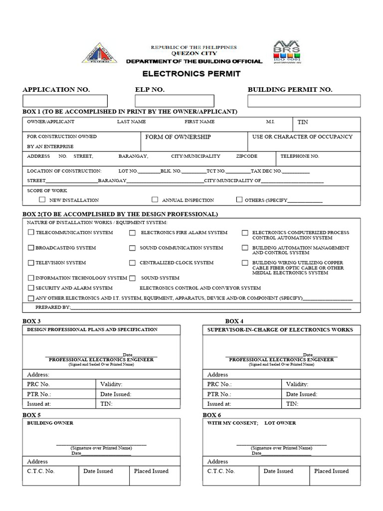 Electronics Permit Form | PDF | Information And Communications ...