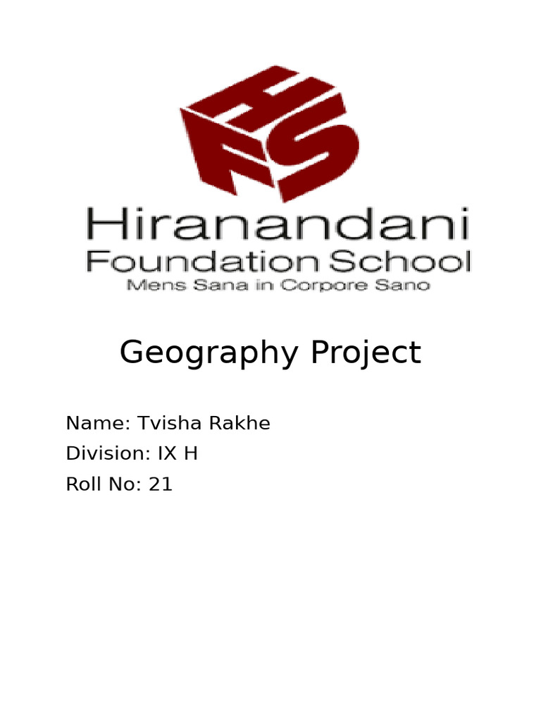 Geography Project | PDF