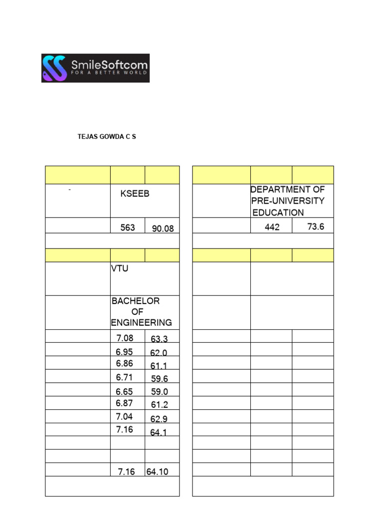 Education Data Sheet Template | PDF